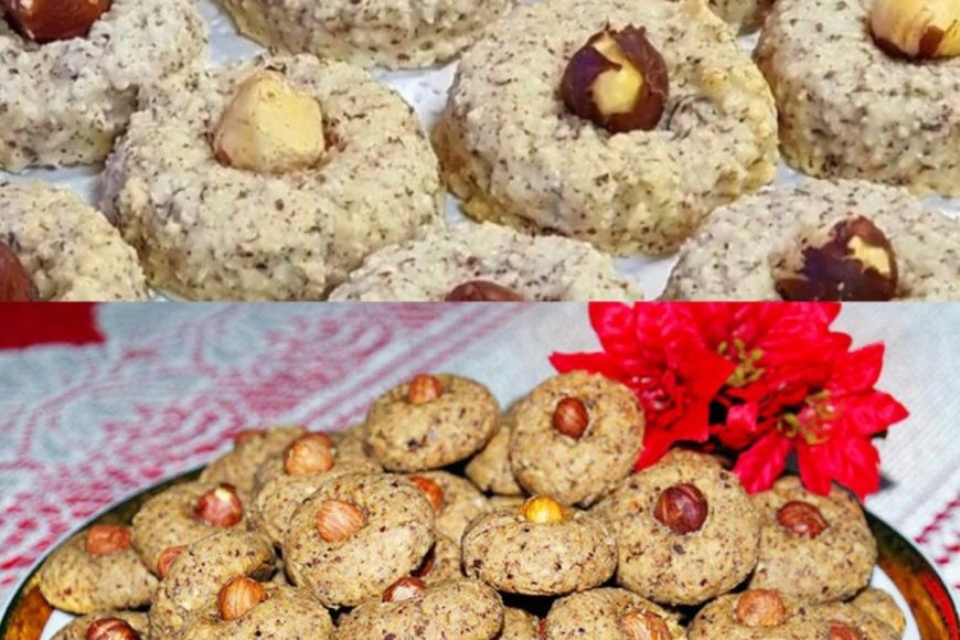 Fantastische Nussmakronen mit 3 Zutaten die im Mund Zerfallen - Rezepte