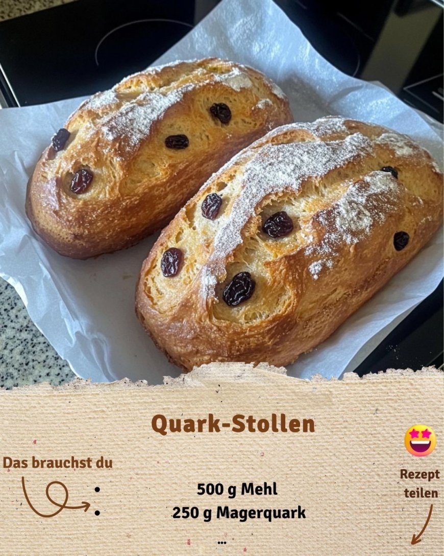 Quark-Stollen wie zu Omas Adventskaffee Saftig & voller Erinnerungen ...